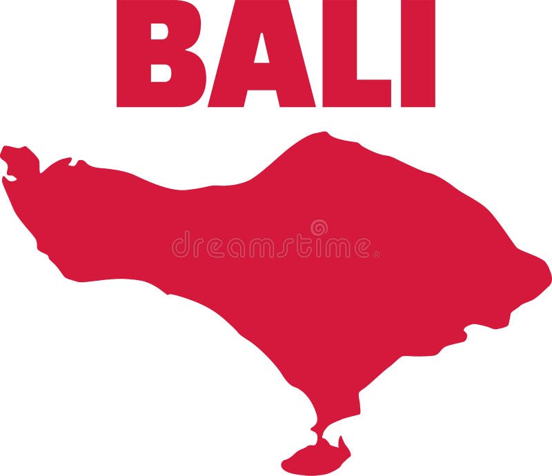 Bali map island stock vector. Illustration of contour - 107146709
