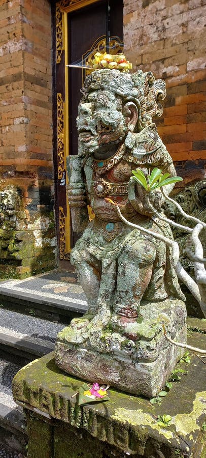 Bali old statue stock photo. Image of shrine, building - 262782146