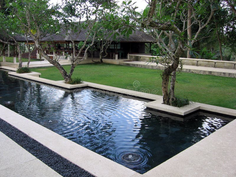 Bali. Pool ocean view stock image. Image of asia, patio - 6763289