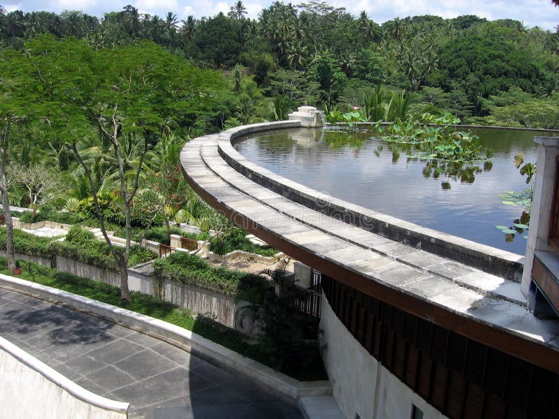 Bali. Reflection basin stock photo. Image of relaxation - 5875698