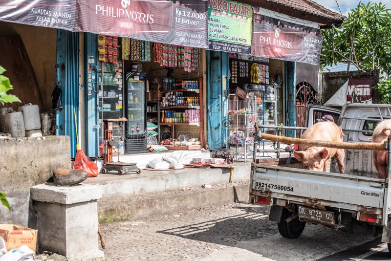 Bali Store Fronts - Assorted Editorial Image - Image of street ...