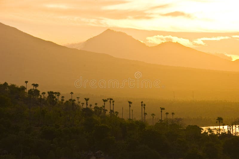 Bali sunset landscape stock image. Image of filter, bali - 66182299