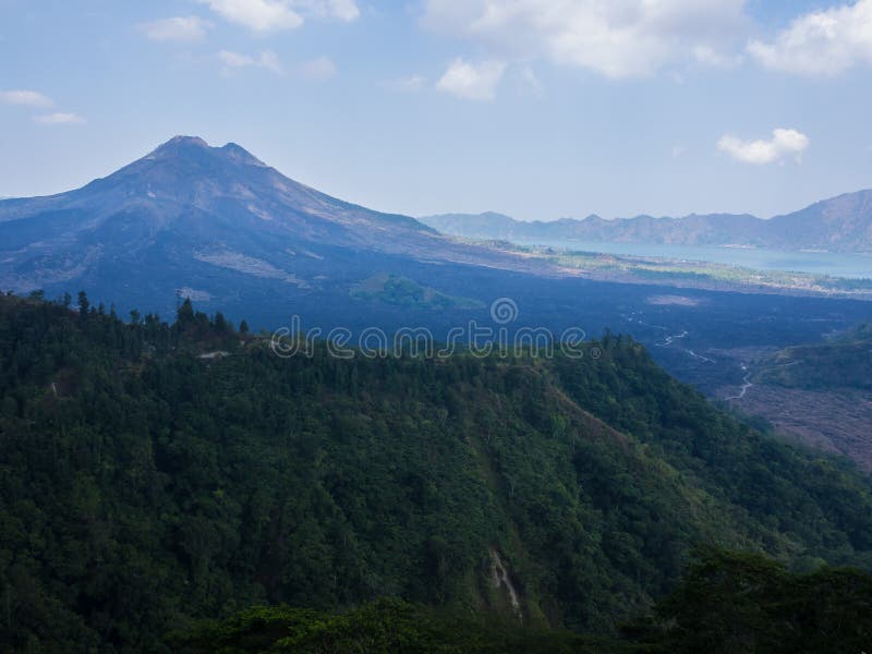 Bali-Vulkan, Agungs-Berg Von Kintamani in Bali Stockfoto - Bild von ...