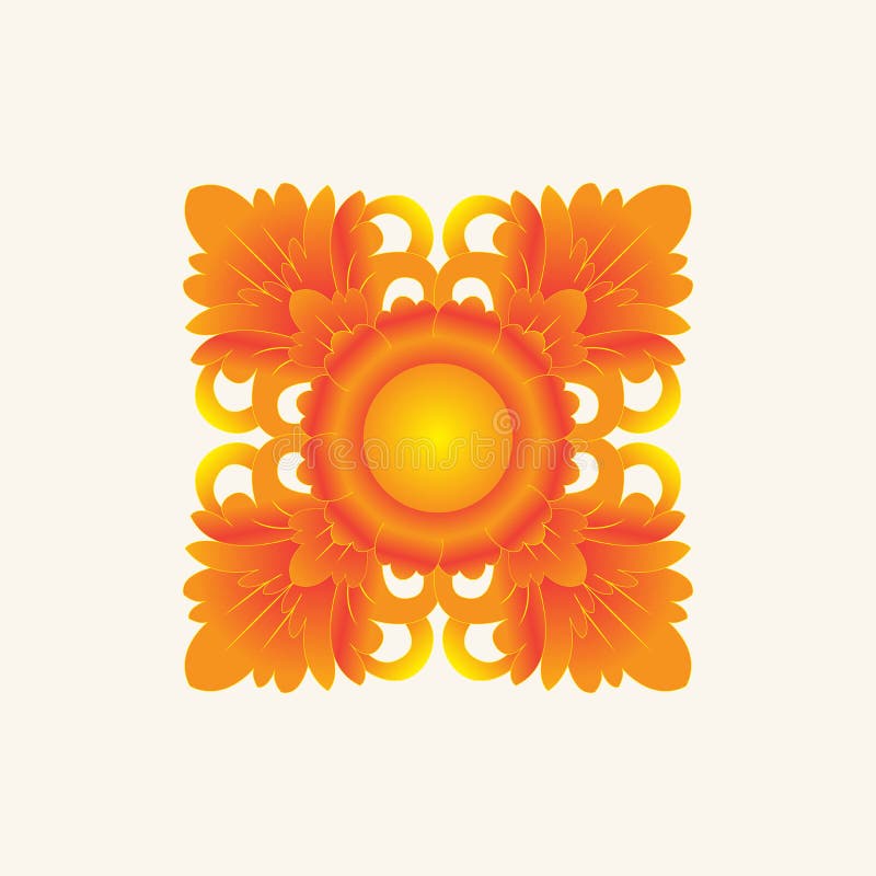 Balinese Flower Ornament Vector Stock Vector - Illustration of bali ...