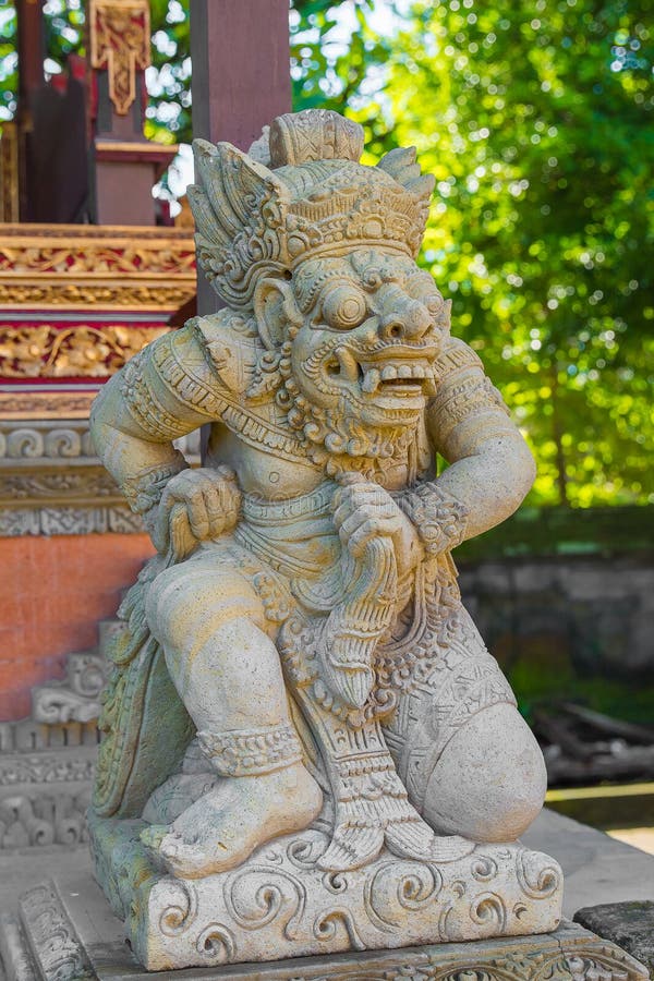 Balinese God Statue in Temple Complex, Bali, Indonesia Stock Photo ...