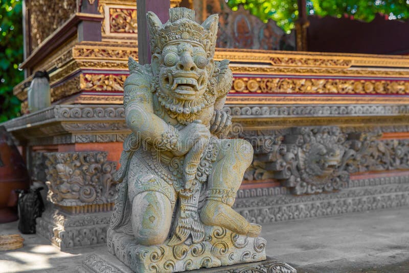Balinese God Statue in Temple Complex, Bali, Indonesia Stock Image ...