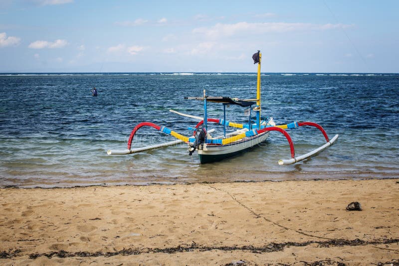 Balinese Jukung stock image. Image of sanur, ocean, vehicle - 68219037