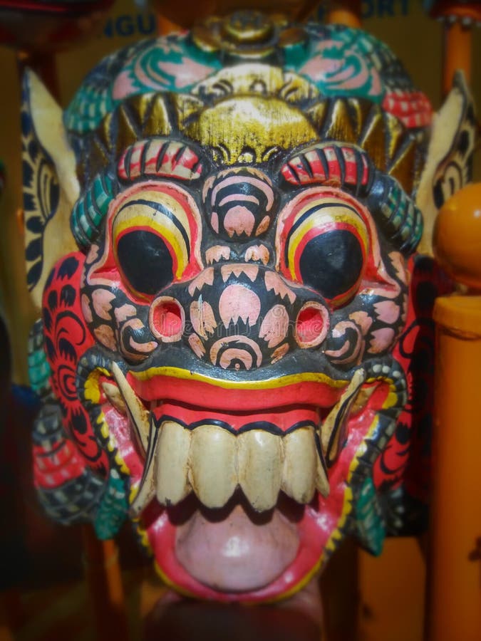 Balinese mask stock image. Image of unique, indonesian - 106995891