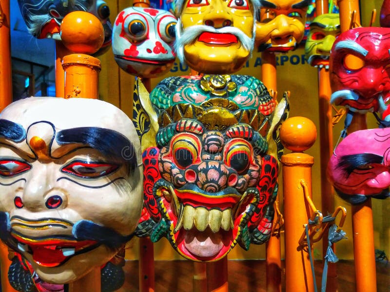 Balinese masks stock image. Image of balinese, masks - 106878067