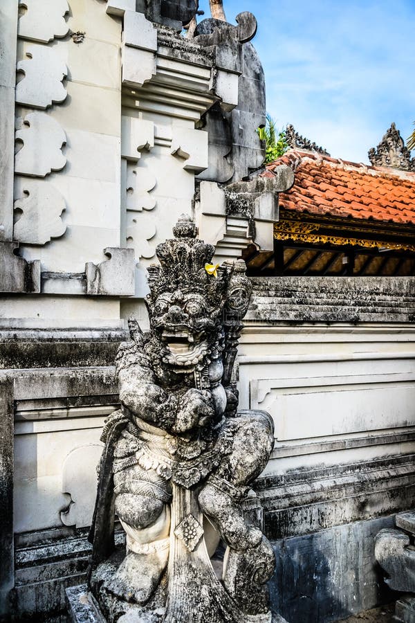 Balinese Sculpture and Statues in a Balinese Garden in Bali Stock Image ...
