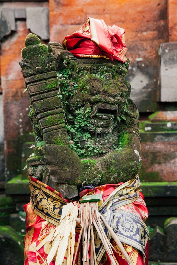 Balinese Statue in the Temple, Ubud, Bali Stock Image - Image of ...