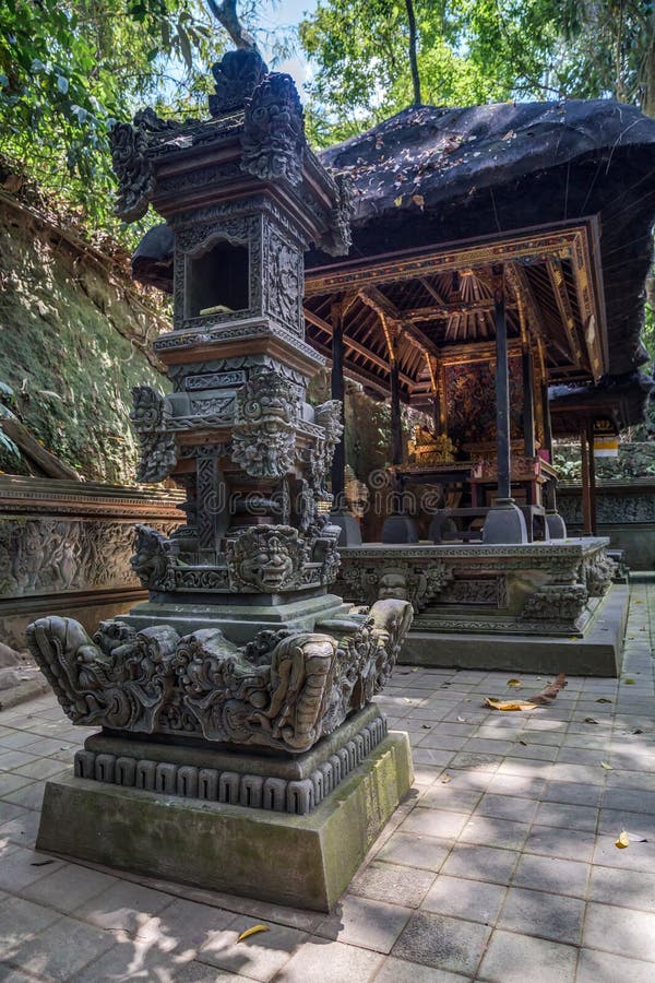 Balinese Temple in Ubud Sacred Monkey Forest on Bali Stock Image ...