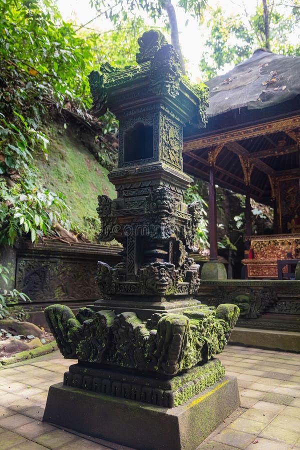 Balinese Temple in Ubud Sacred Monkey Forest Stock Photo - Image of ...