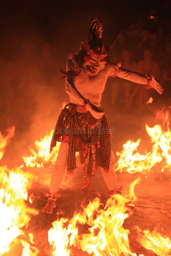 Balinese Traditional Dance-Fire Dance Editorial Photography - Image of ...