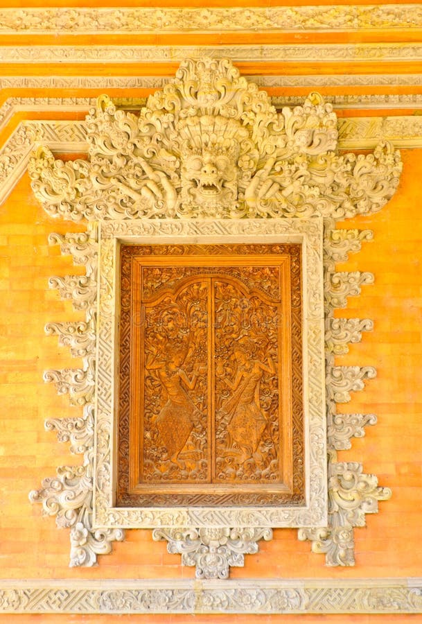 Balinese window carving stock photo. Image of ancient - 34385478