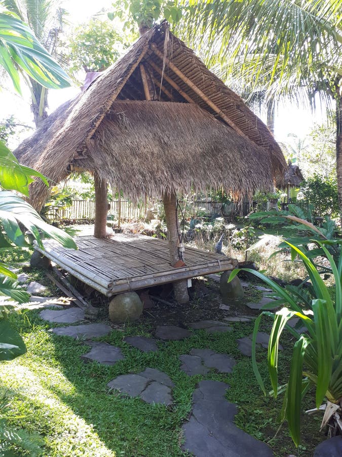 Balinesse Hut stock photo. Image of bali, padifield - 264391330