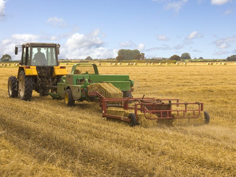Baling hay stock photo. Image of farming, machine, blackwhite - 59801790
