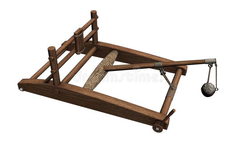 Balista, Catapult, 3d Visualization, Illustration Stock Illustration ...
