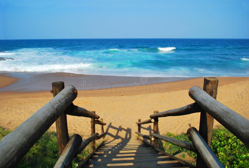 Balito beach steps stock image. Image of wind, sand, steps - 18279931