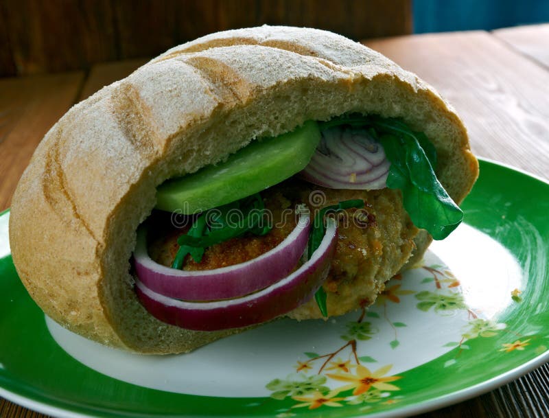 Balkan Burger stock image. Image of specialty, balkan - 67510855