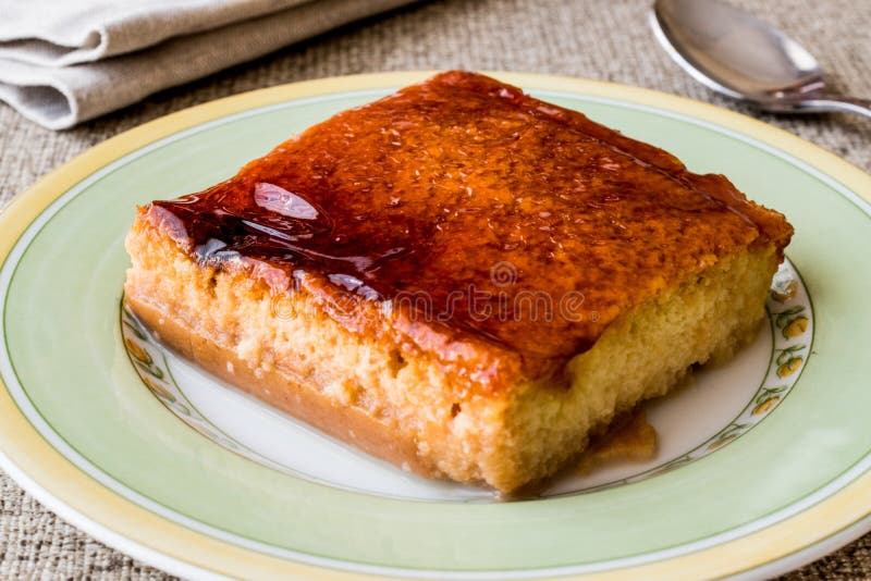 Balkan Cake Trilece with Caramel Sauce and Made with Three Milk Stock ...