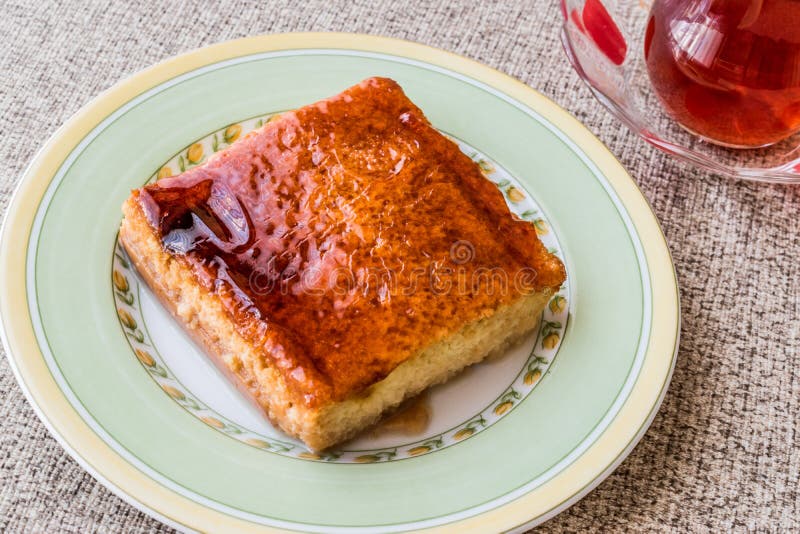 Balkan Cake Trilece with Caramel Sauce and Made with Three Milk Stock ...