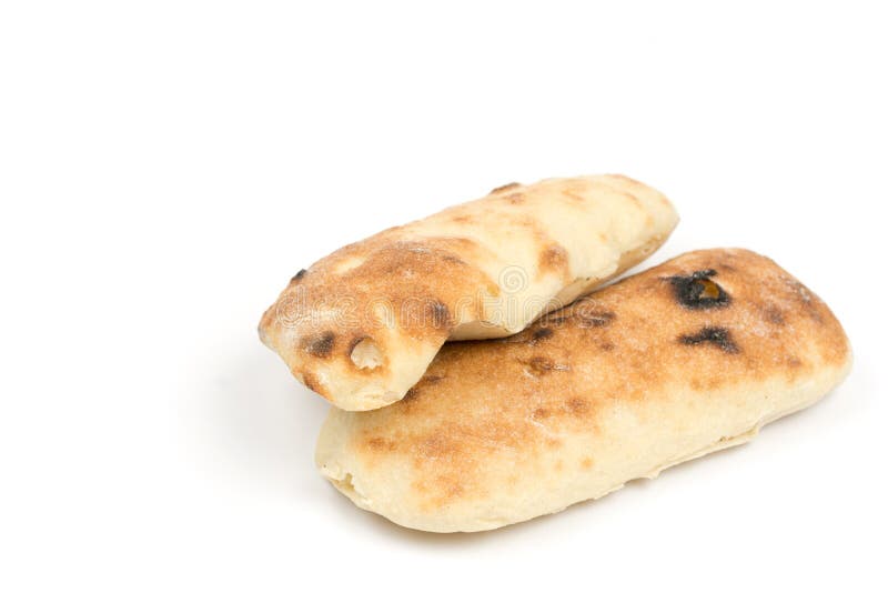 Balkan Somun Bread Isolated Over White Stock Photo - Image of arabian ...