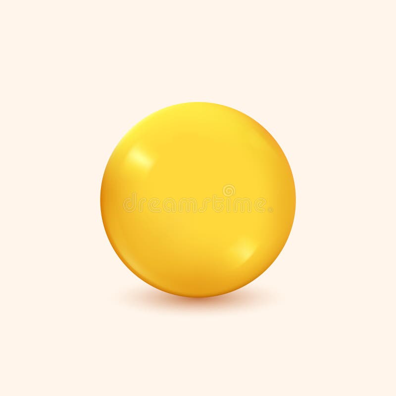 3d Realistic Glossy Spheres Ball Isolated with Shadow. Stock Vector ...