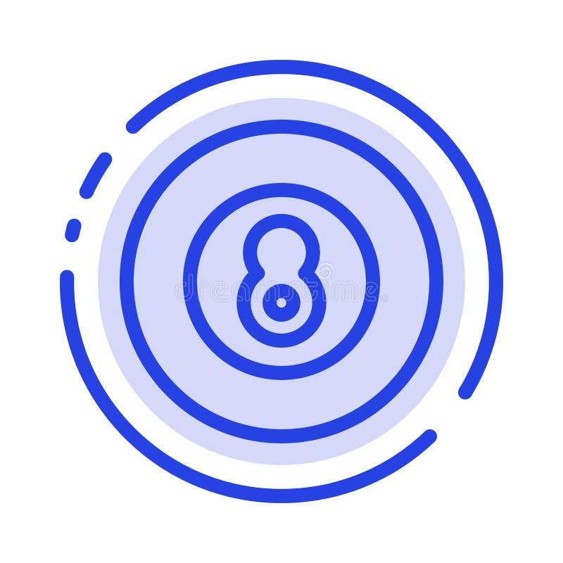 Ball, Baseball, Game, Sport Blue Dotted Line Line Icon Stock Vector ...