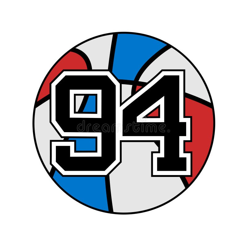 Ball of Basketball with the Number 94 Stock Vector - Illustration of ...