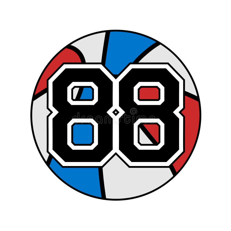 Ball of Basketball with the Number 88 Stock Vector - Illustration of ...