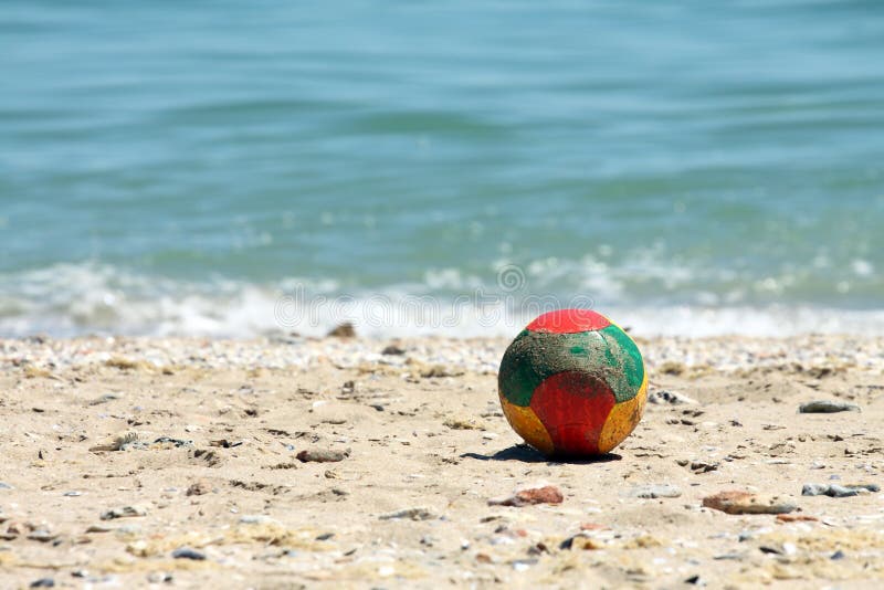 Ball on a beach stock photo. Image of beach, summer, game - 25271372