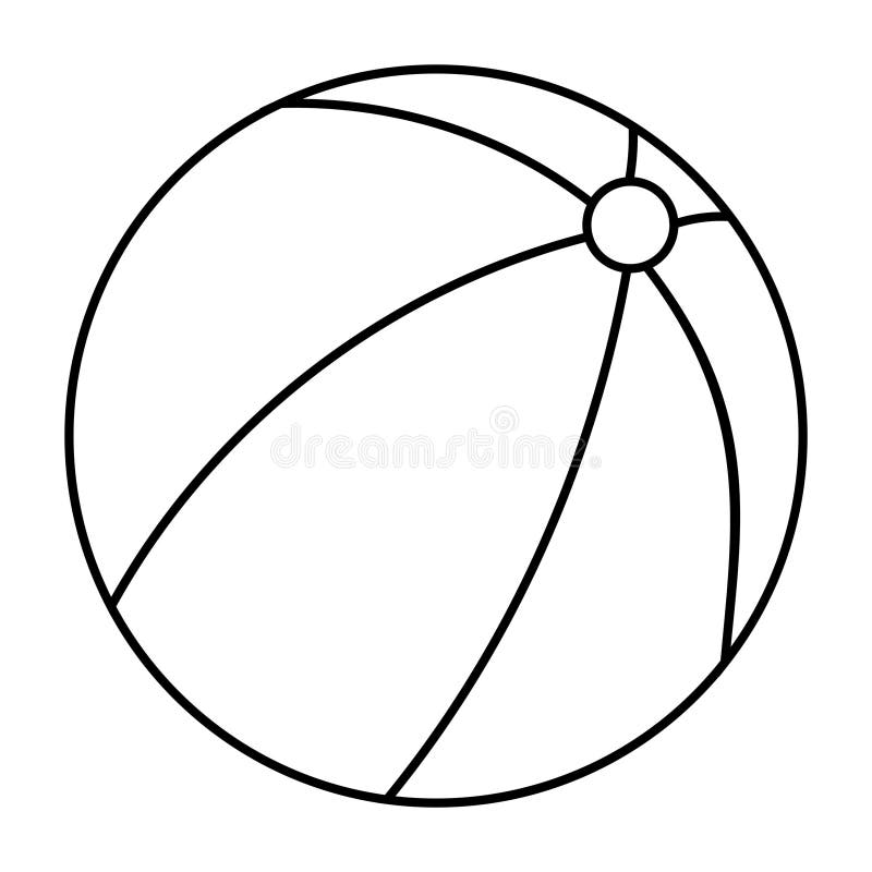 Ball Beach Striped Volleyball Game Icon Element Stock Vector ...