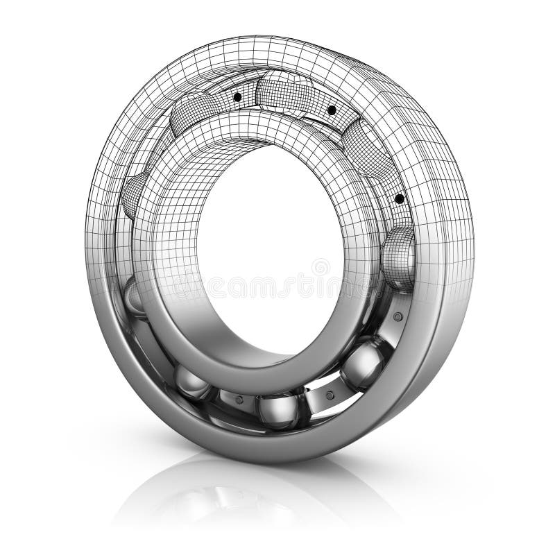 Ball bearing in a cut stock illustration. Illustration of ball - 79351969