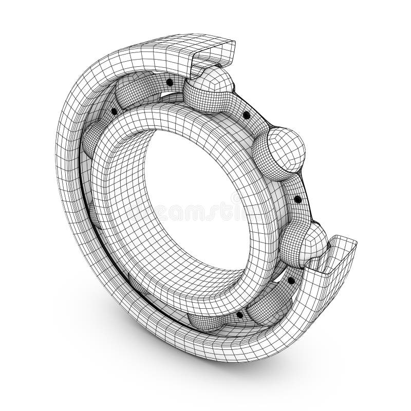 Ball bearing in a cut stock illustration. Illustration of ball - 79351969