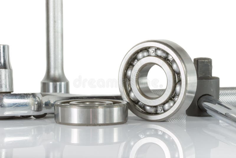 Ball Bearing with Drive Socket Set Stock Photo - Image of alloy, hard ...