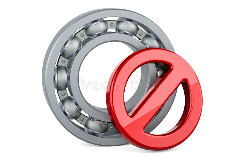 Ball Bearing, Front View. 3D Rendering Stock Illustration ...