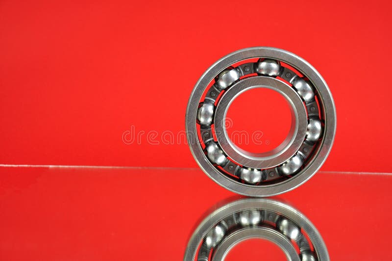 Ball Bearing on a Mirror Surface. Stock Image - Image of machinery ...