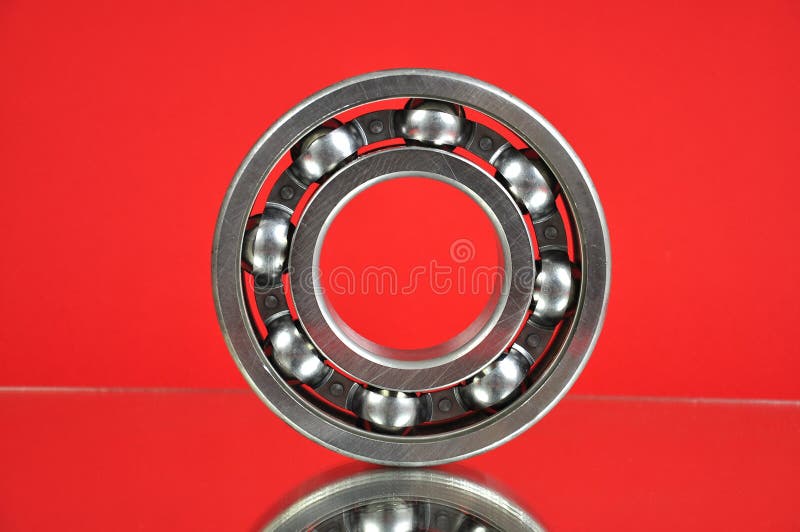 Ball Bearing on a Mirror Surface. Stock Image - Image of detail ...