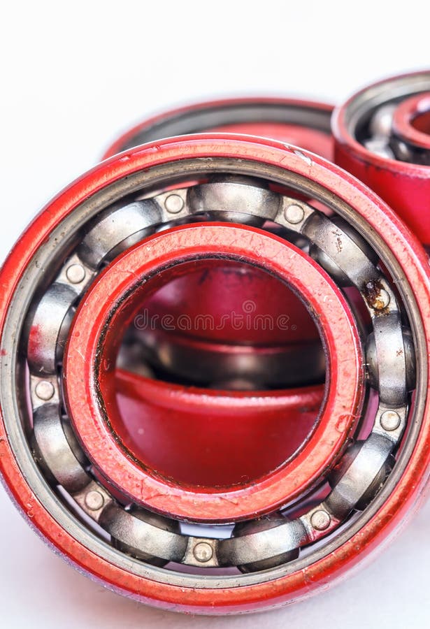 Ball bearing red stock photo. Image of machinery, object - 72107894