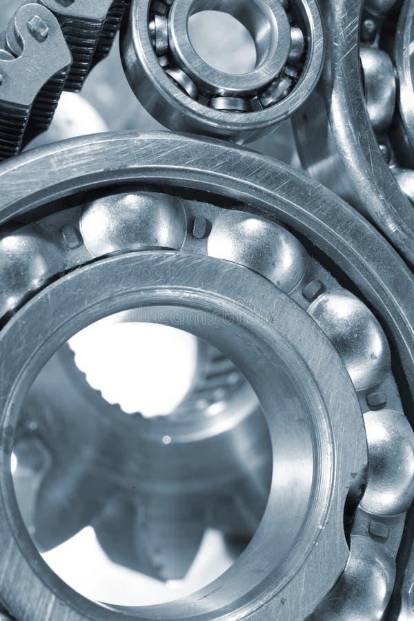 Ball-bearings, Gears in Close-ups Stock Image - Image of working ...