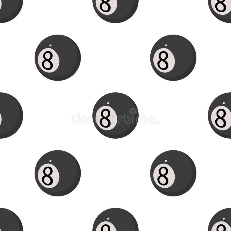 Ball for Billiards Pattern Seamless Vector Stock Vector - Illustration ...