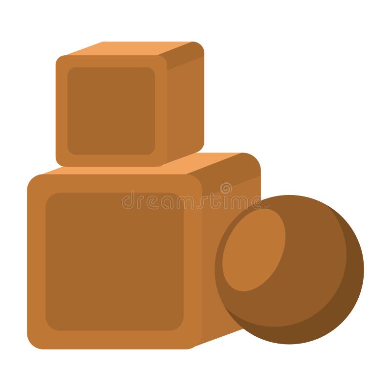 Ball and blocks wood toy stock vector. Illustration of icon - 276962709