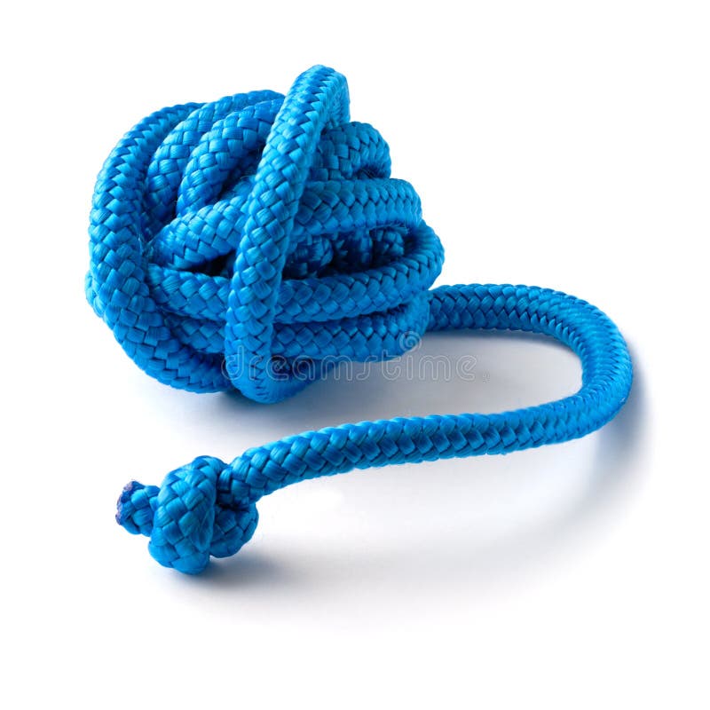 Blue nylon rope stock image. Image of pleat, outside - 35186561