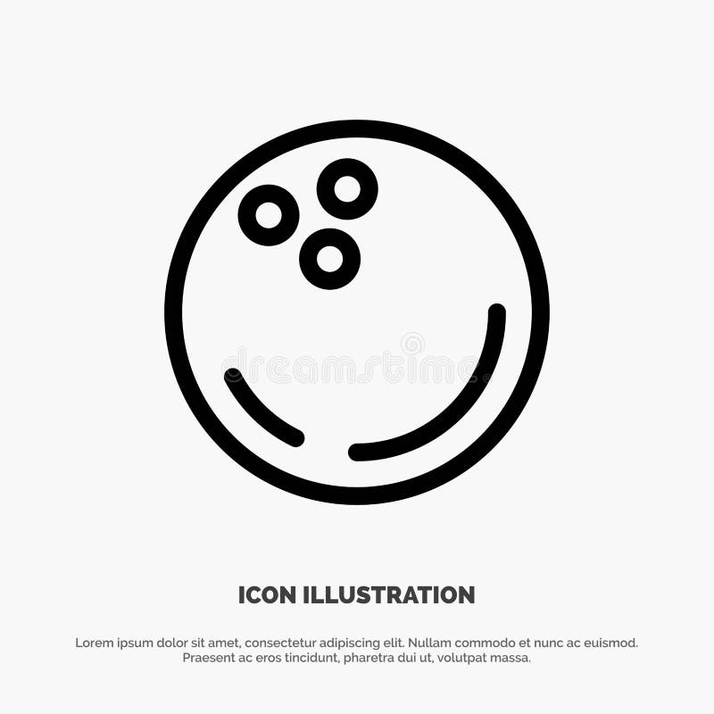 Ball, Bowling, Sports, Strike Line Icon Vector Stock Vector ...