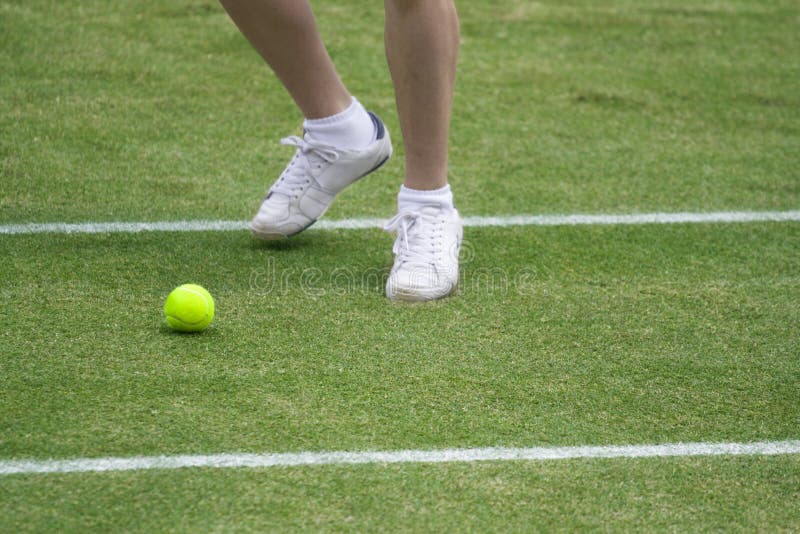 Ball Boy Chasing Tennis Ball Stock Photo - Image of lines, sport: 2735186
