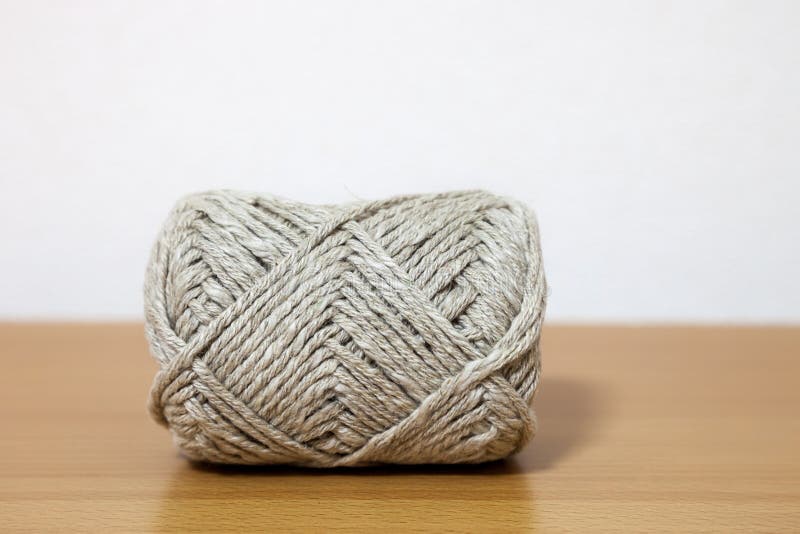 Ball of Brown Yarn Isolated on White Stock Photo - Image of wool ...