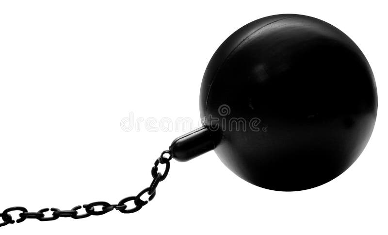 Ball and chain stock image. Image of games, isolated, captive - 121103