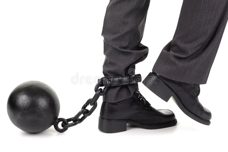 Ball and chain stock image. Image of pressure, horizontal - 27011533