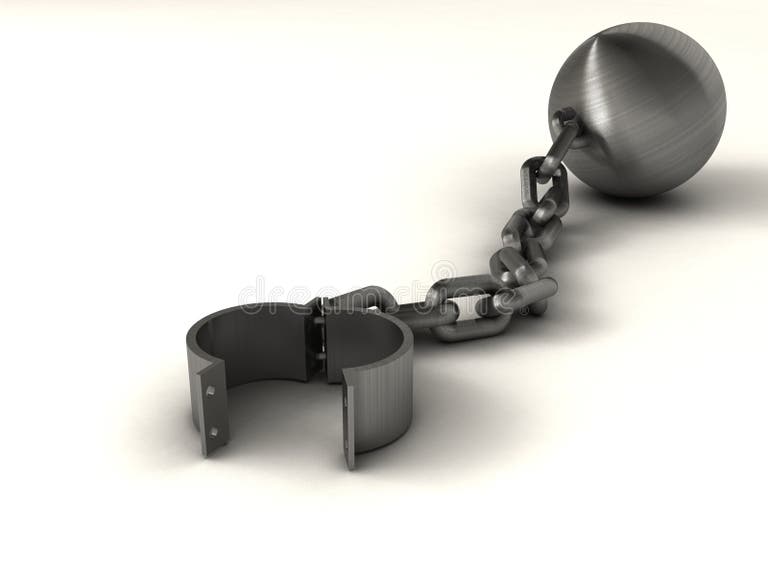 Ball and chain stock illustration. Illustration of metallic - 6668332